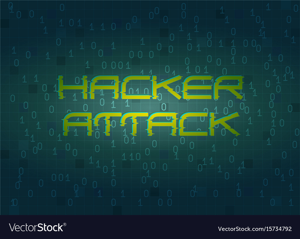 Hacker attack technology background concept Vector Image