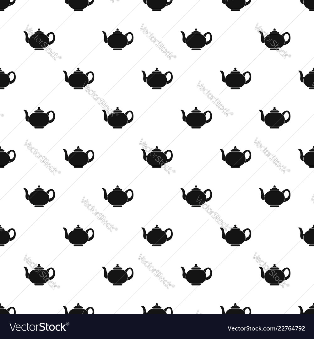 Kitchen teapot pattern seamless Royalty Free Vector Image