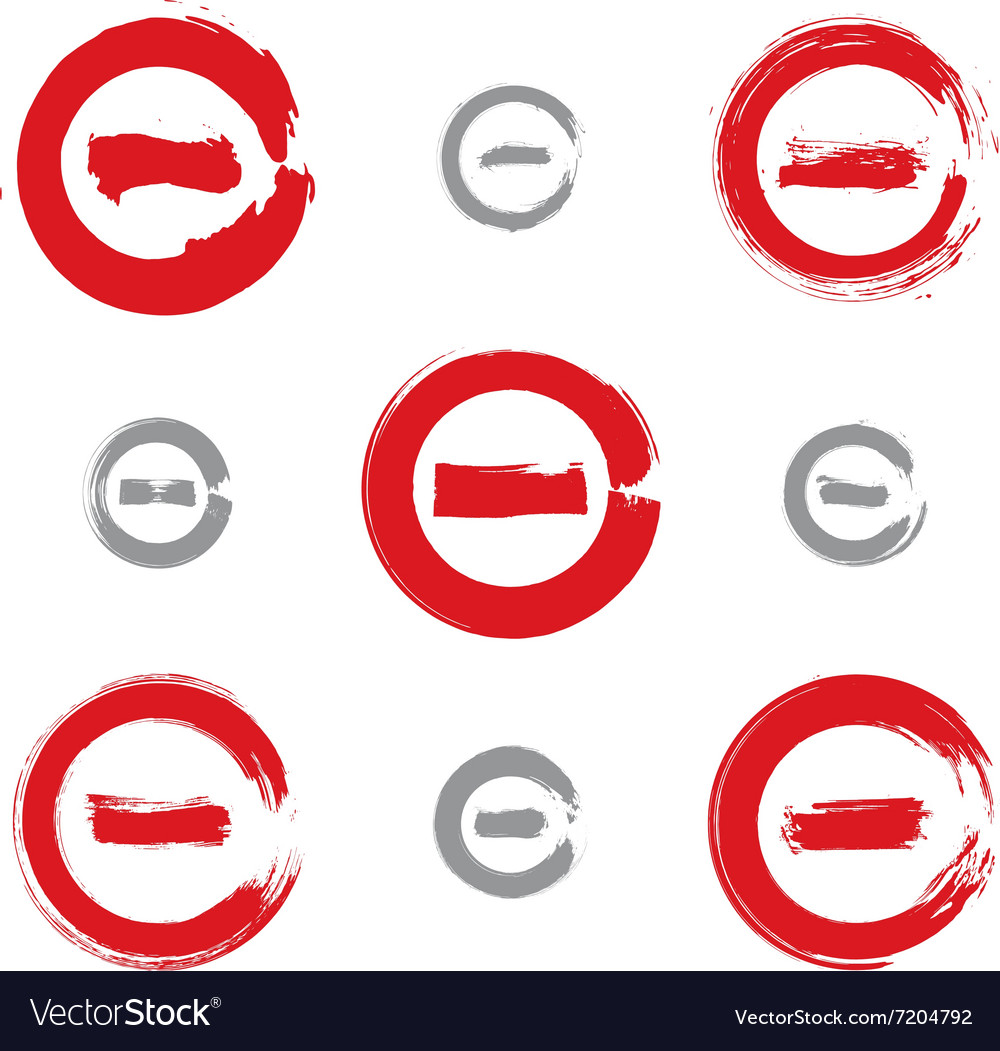 Set of red hand-drawn validation icons scanned Vector Image