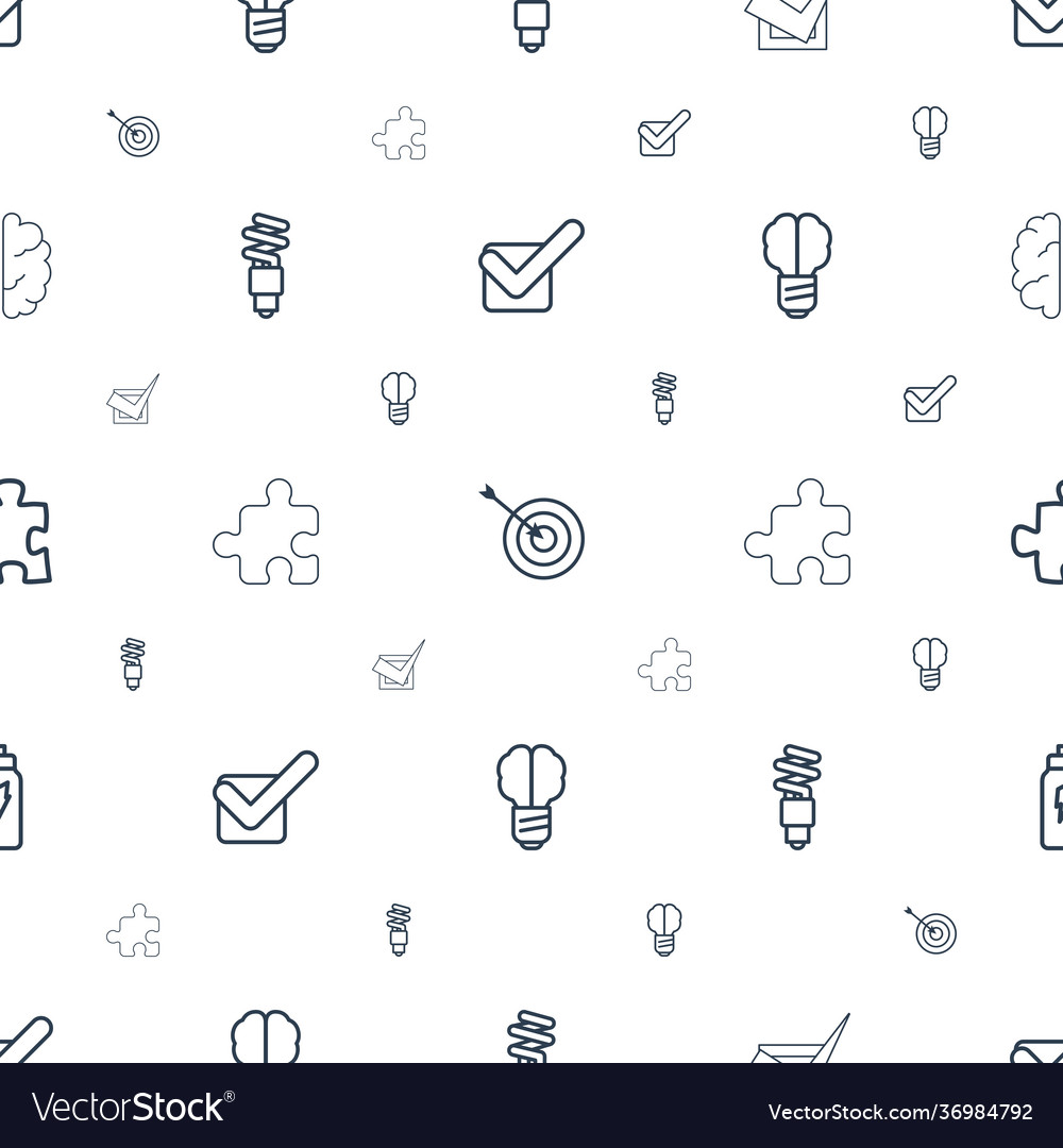 Solution icons pattern seamless white background Vector Image