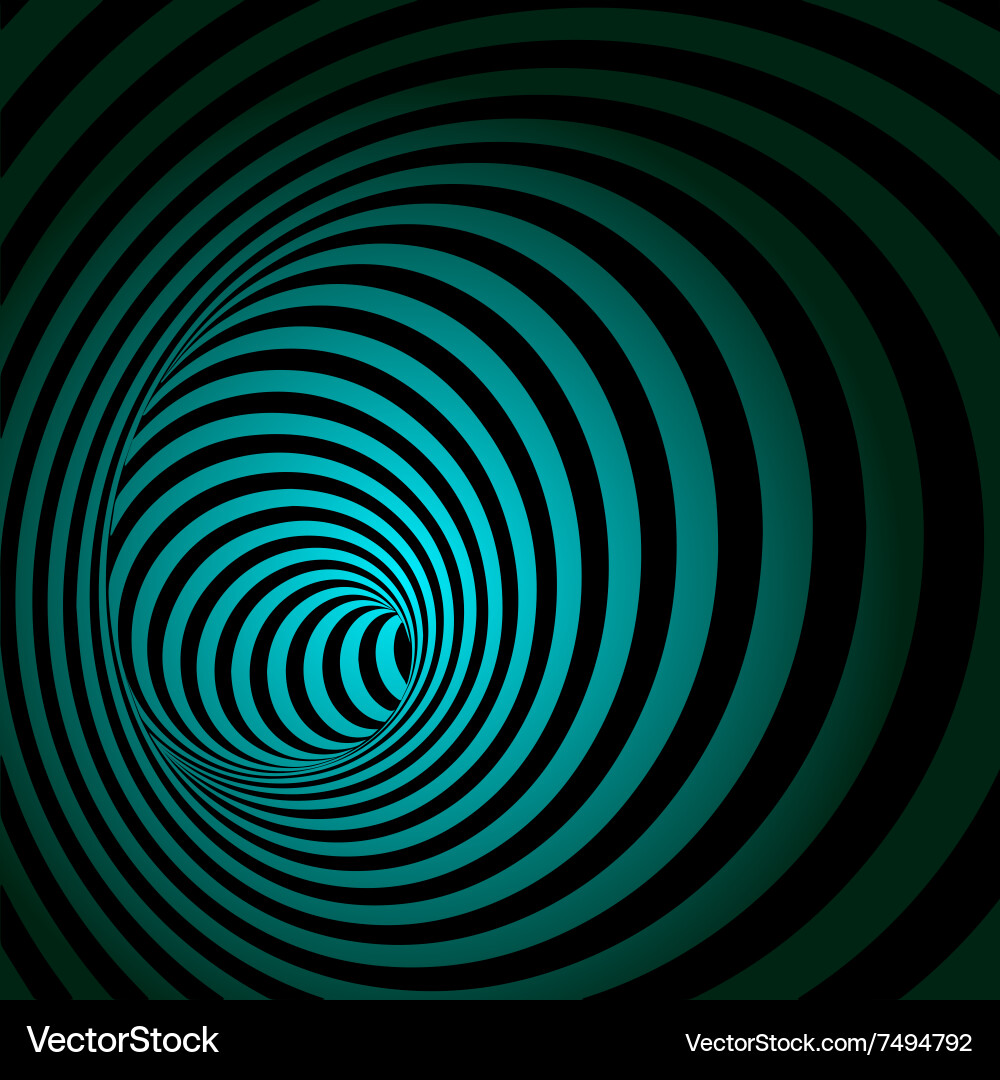 Spiral Striped Abstract Tunnel Background Vector Image