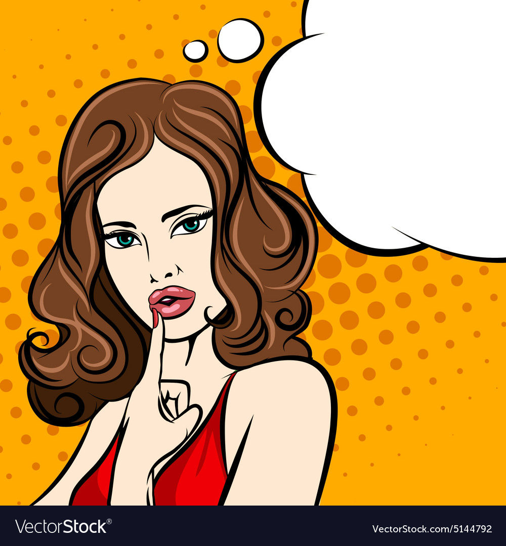 Thinking girl Royalty Free Vector Image - VectorStock