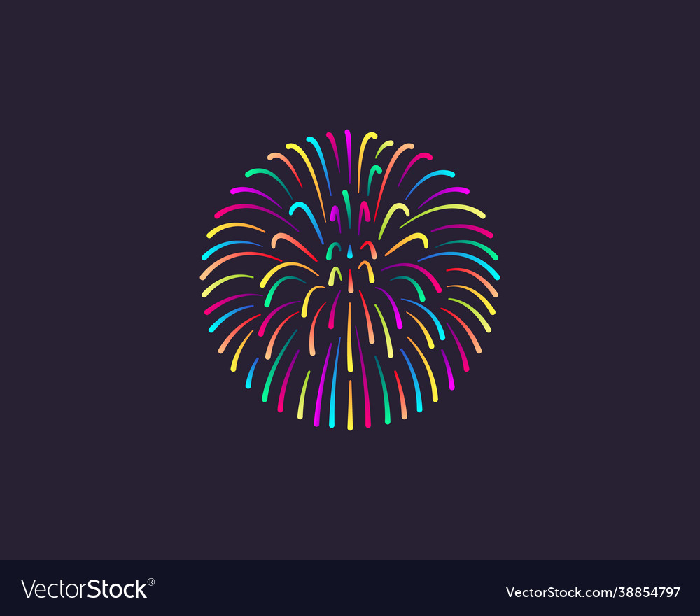 Abstract firework explosion logo design template Vector Image