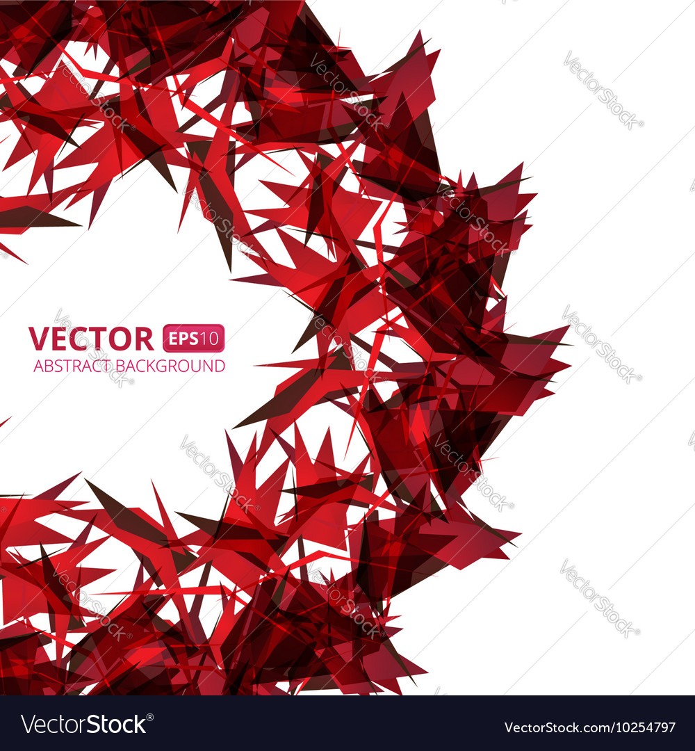 Abstract red triangle background Royalty Free Vector Image