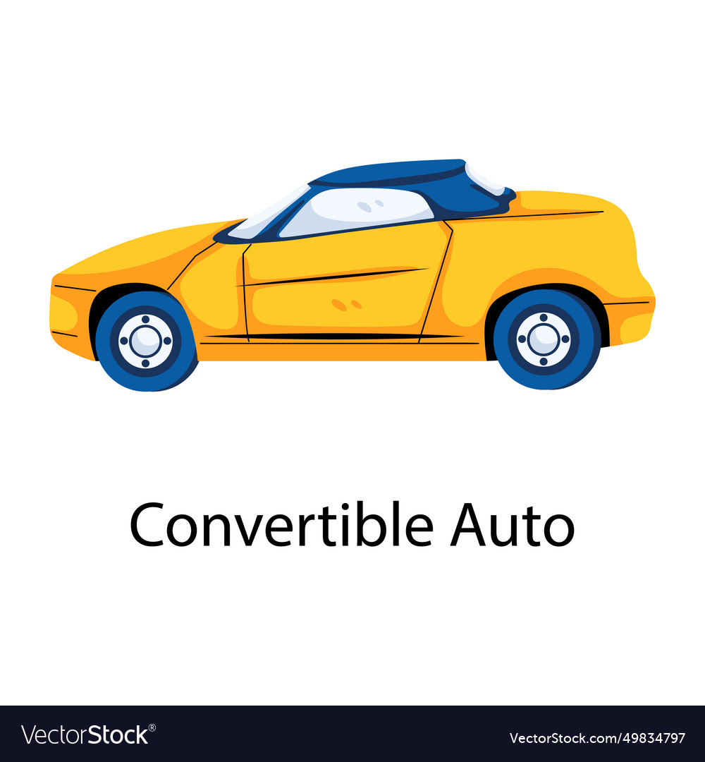 Convertible auto Royalty Free Vector Image - VectorStock