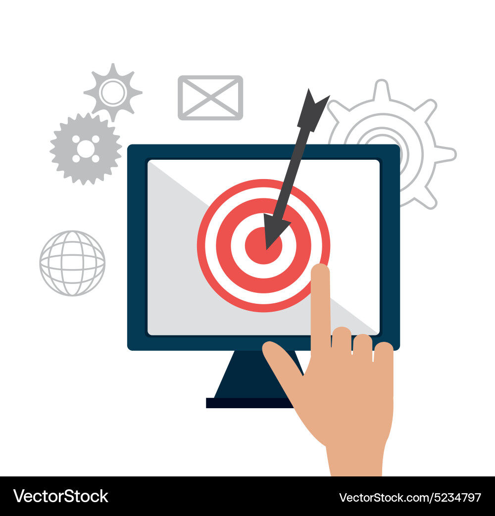 Digital marketing design Royalty Free Vector Image