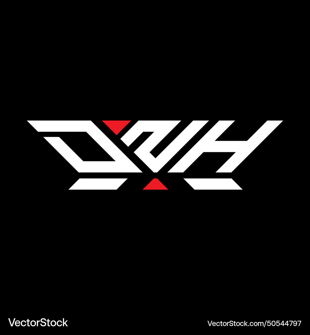 Dnh letter logo design simple and modern Vector Image