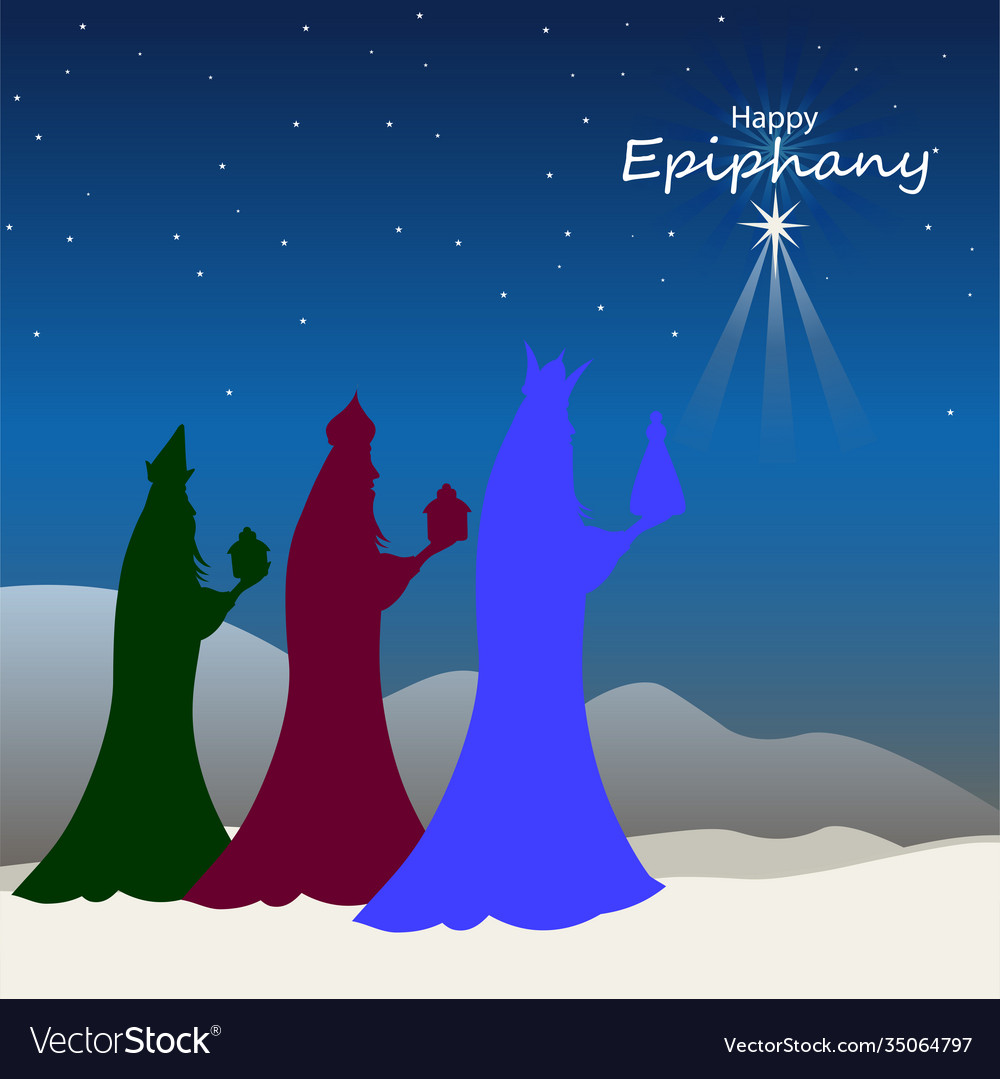 Epiphany a christian festival jesus christ soon Vector Image