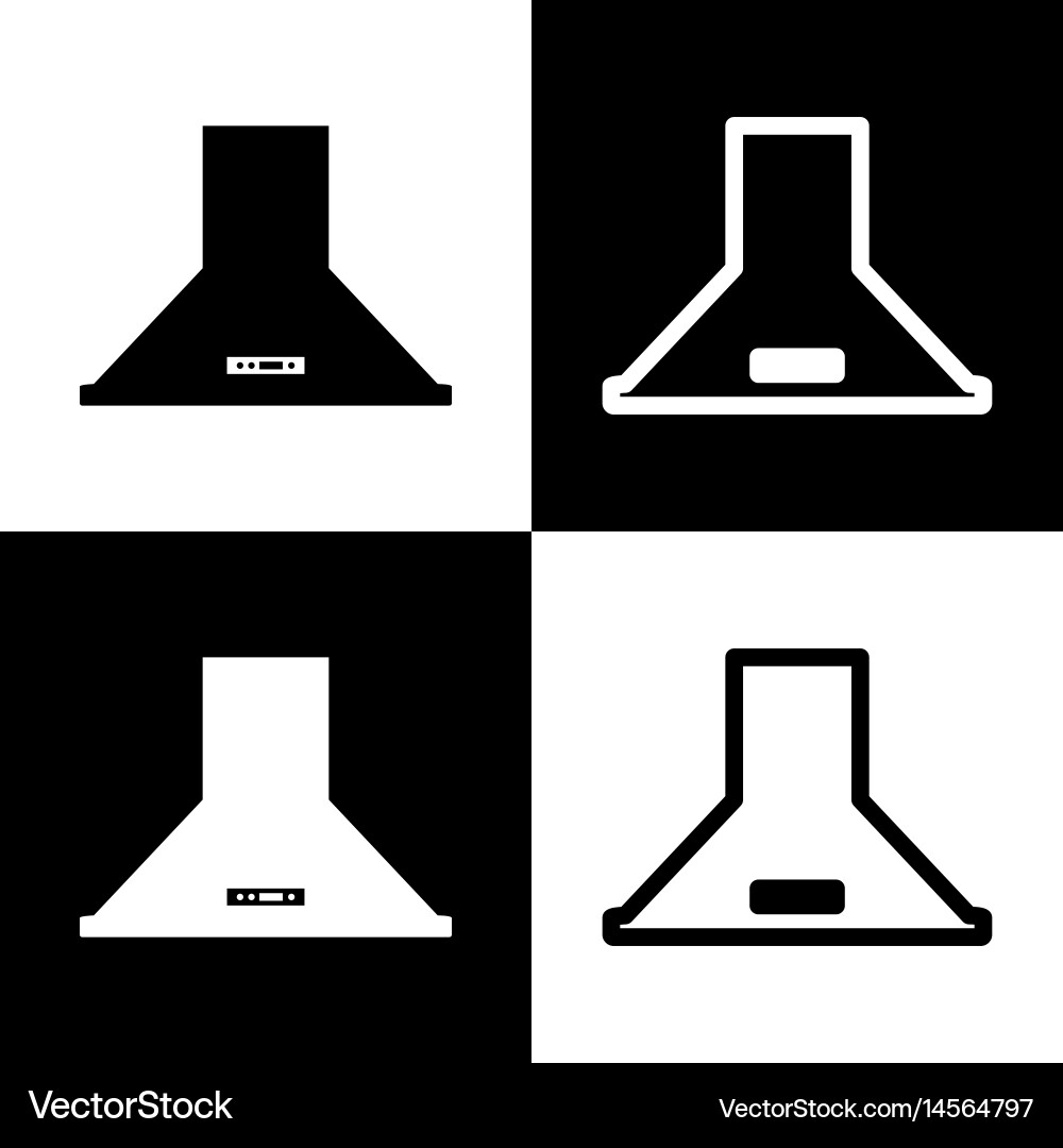 Exhaust hood kitchen ventilation sign Royalty Free Vector