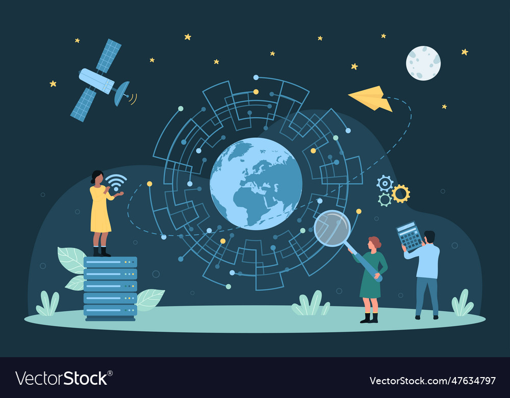 Fast internet connection communication technology Vector Image