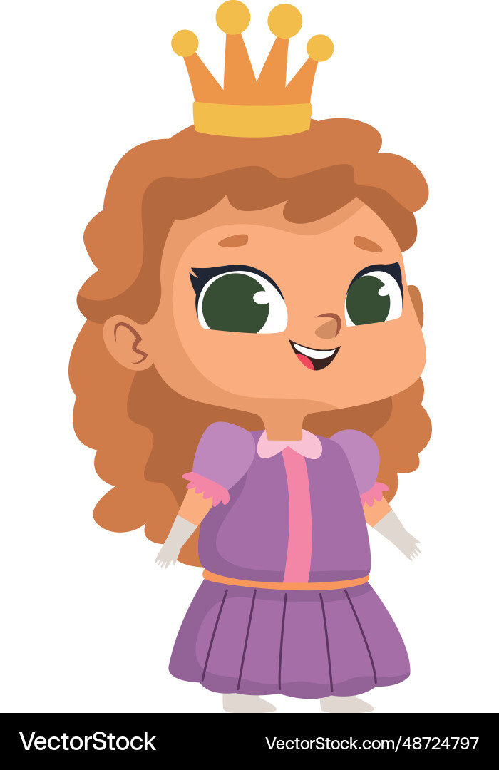 Halloween disguised princess Royalty Free Vector Image