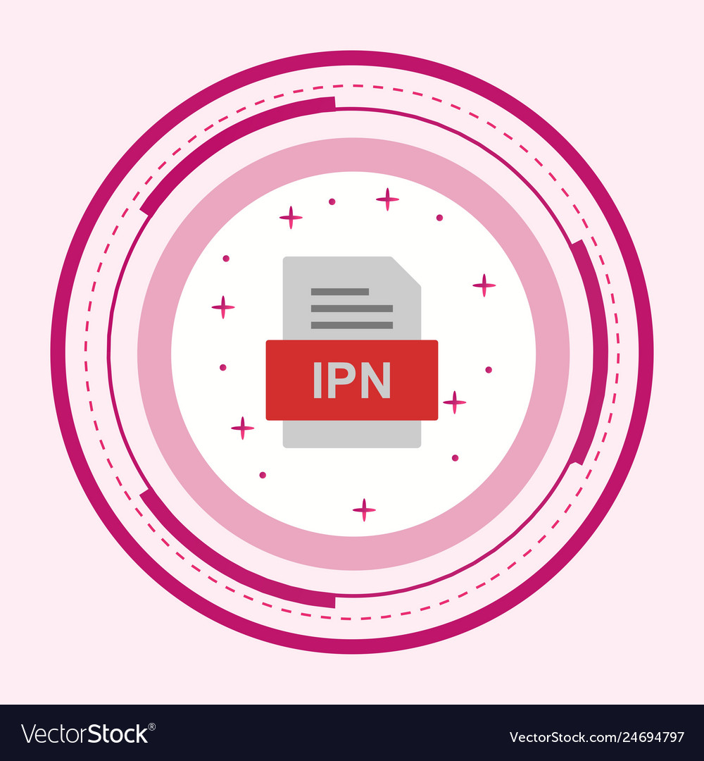 Ipn file document icon Royalty Free Vector Image