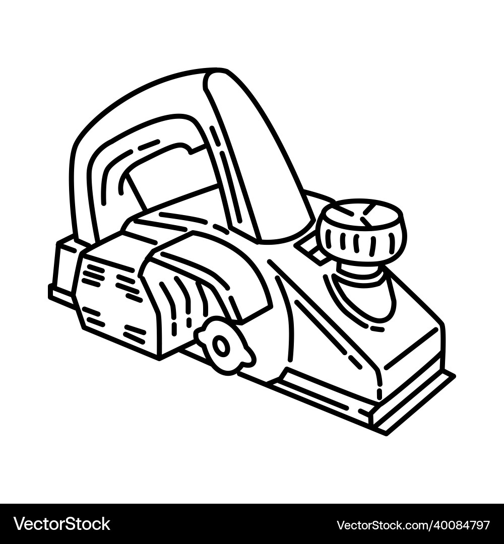 Jack plane icon doodle hand drawn or outline Vector Image