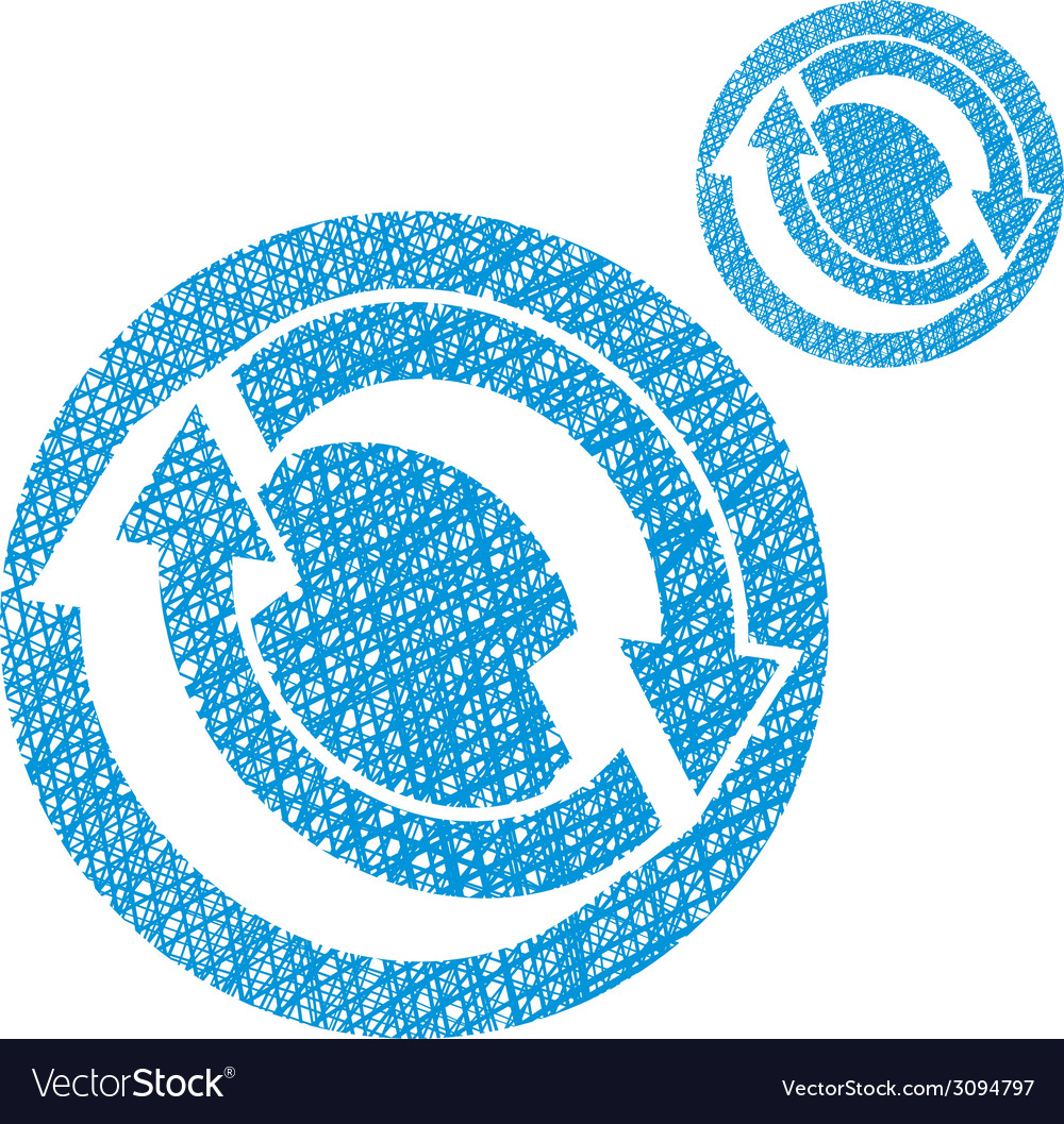 Reload refresh arrows loop simple single color Vector Image