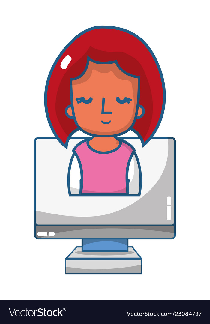 Technology computing cartoon Royalty Free Vector Image