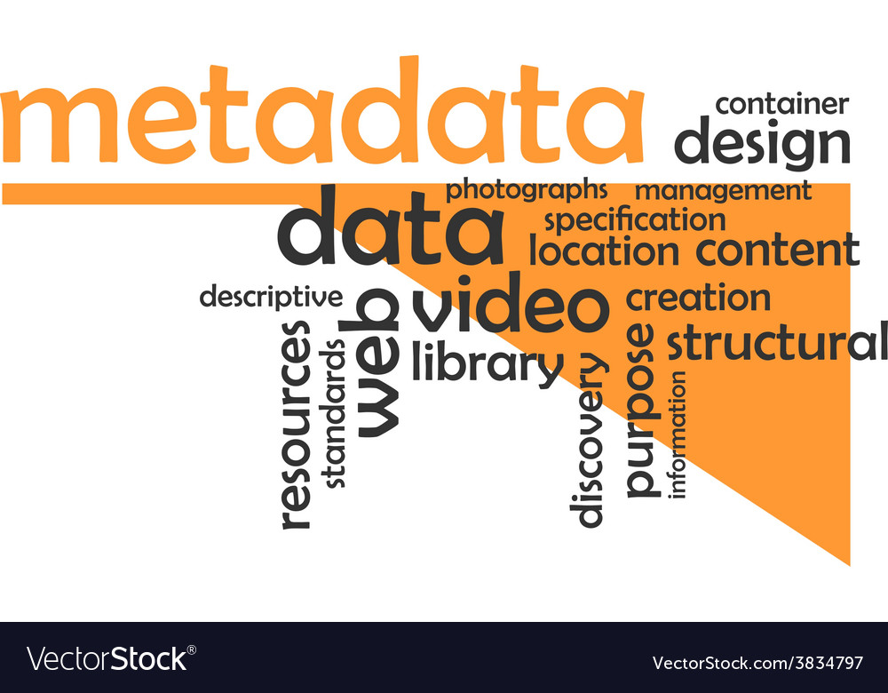 Word cloud metadata Royalty Free Vector Image - VectorStock