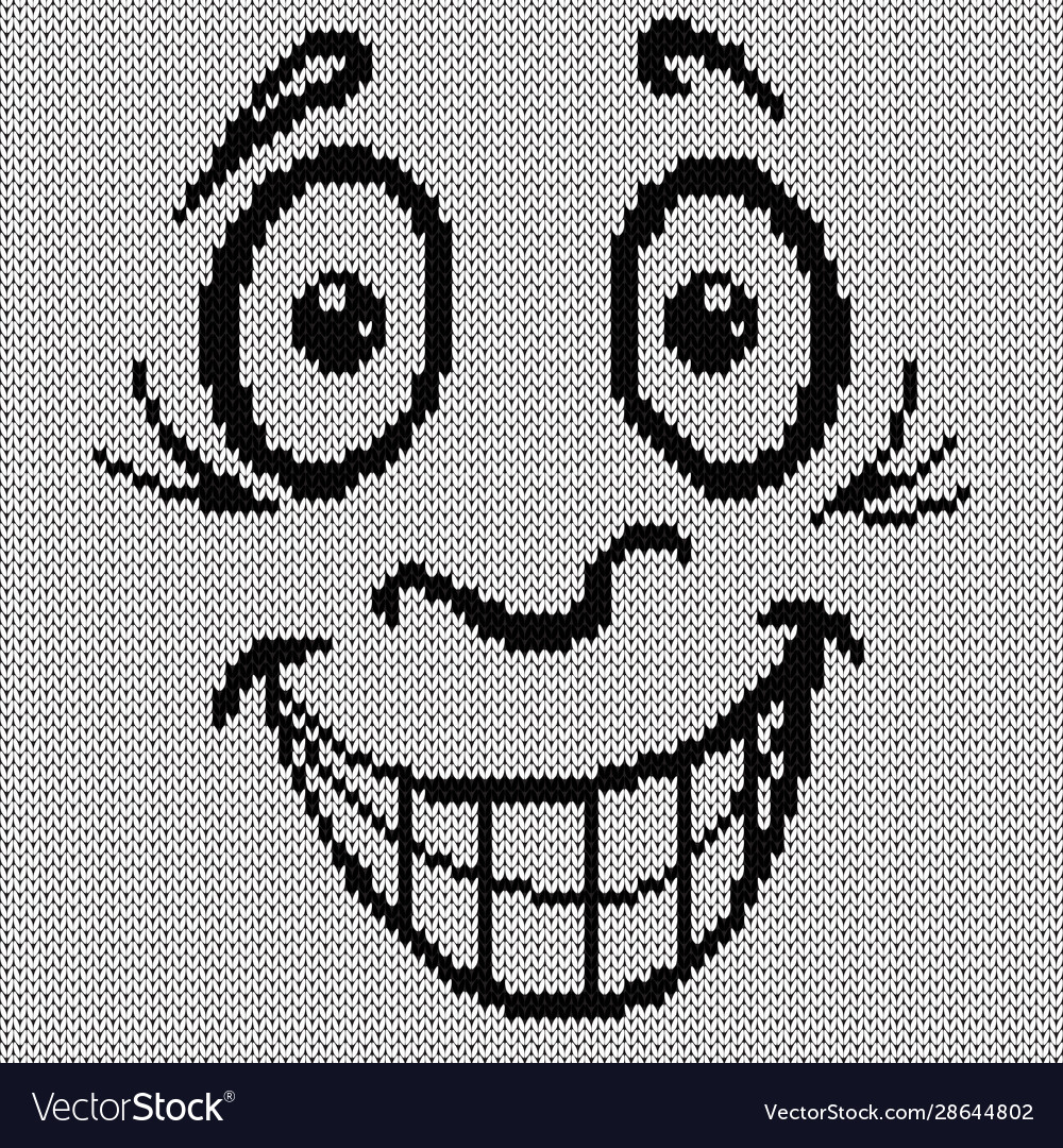 Amusing and smiling grimace Royalty Free Vector Image