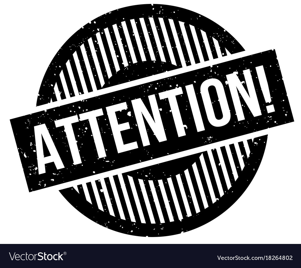 Attention rubber stamp Royalty Free Vector Image