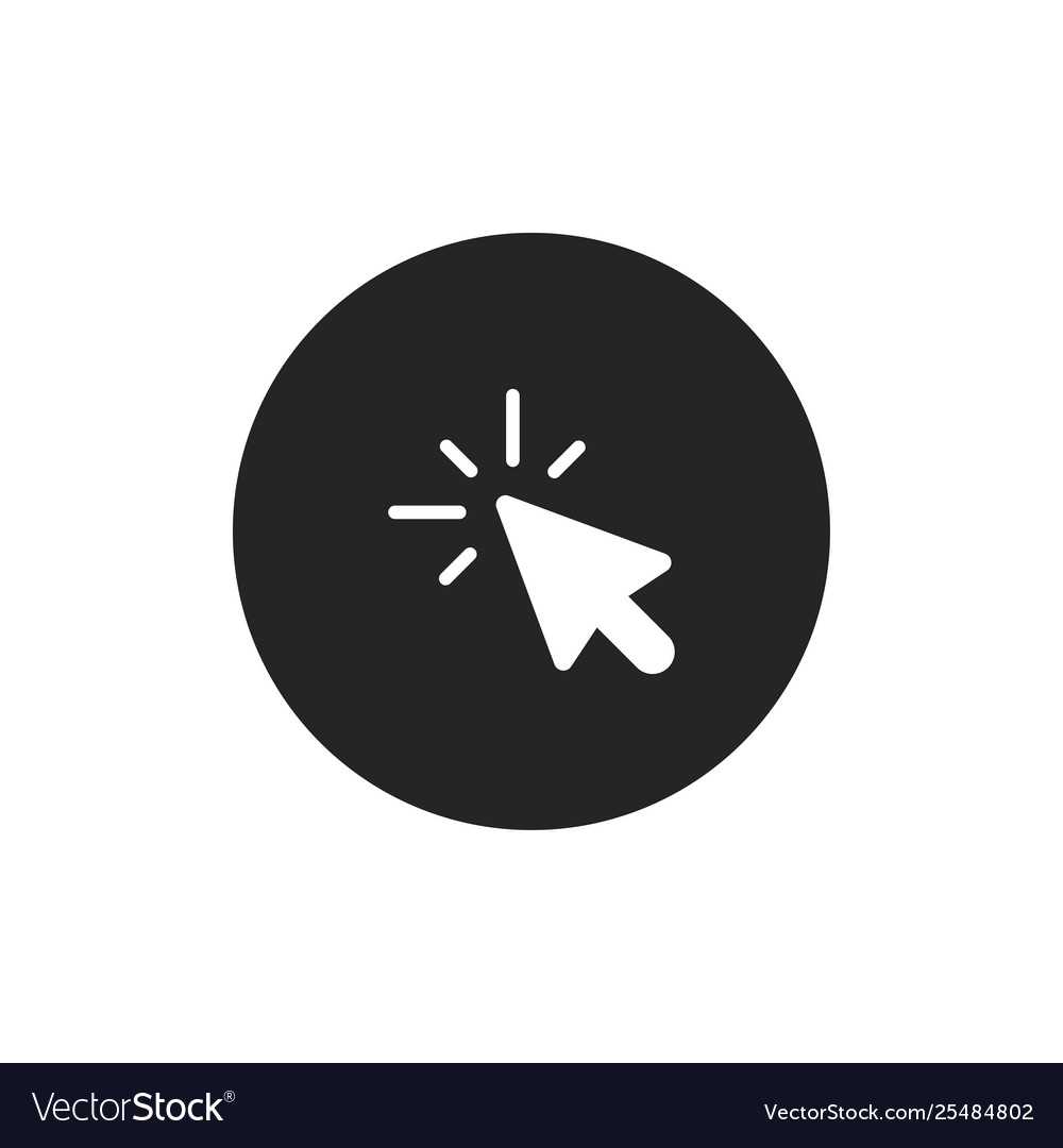 Click icon Royalty Free Vector Image - VectorStock