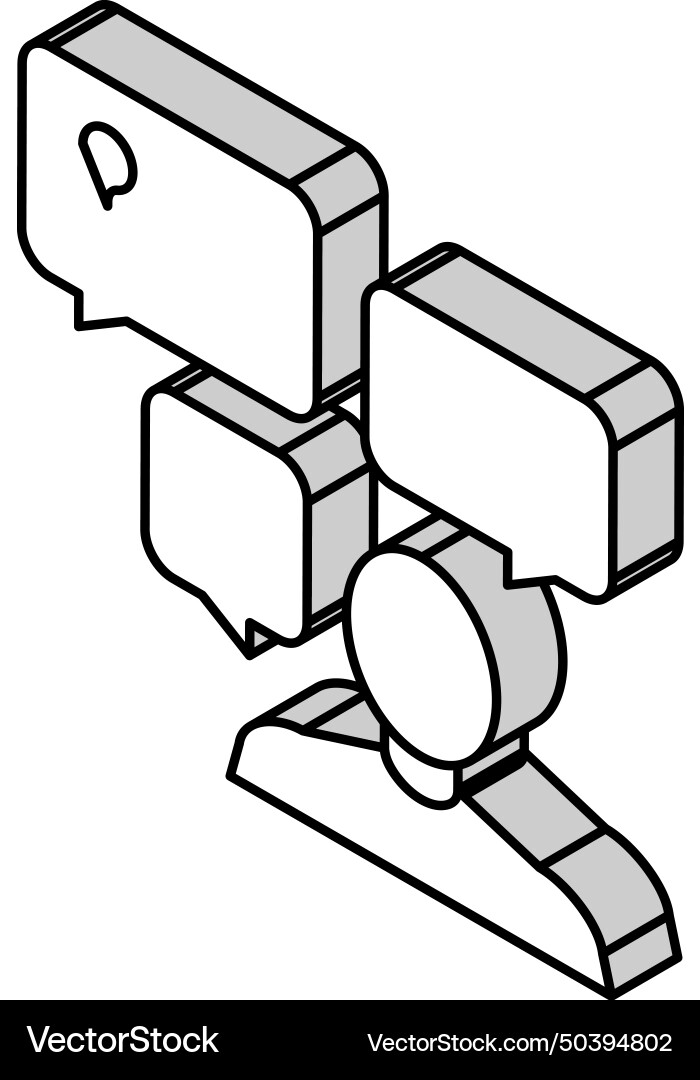 Discussion questions and answers isometric icon Vector Image