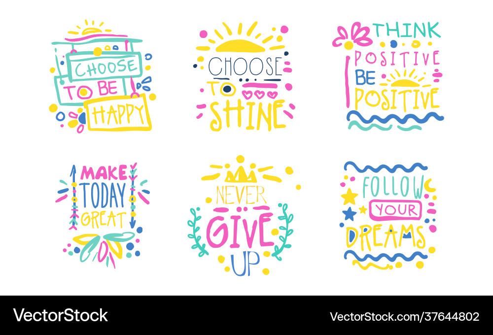 Hand written inspirational and motivational quotes