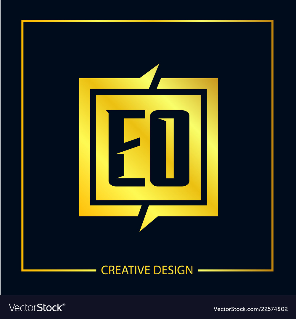 Initial eo letter logo template design Royalty Free Vector