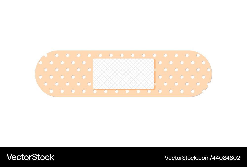 Medical plaster first aid band plaster strip Vector Image