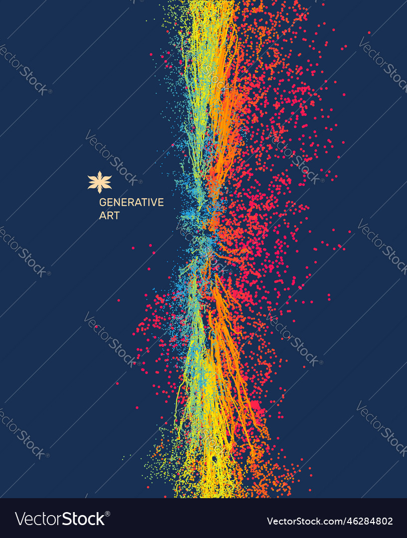 Point Explode Array With Dynamic Emitted Vector Image