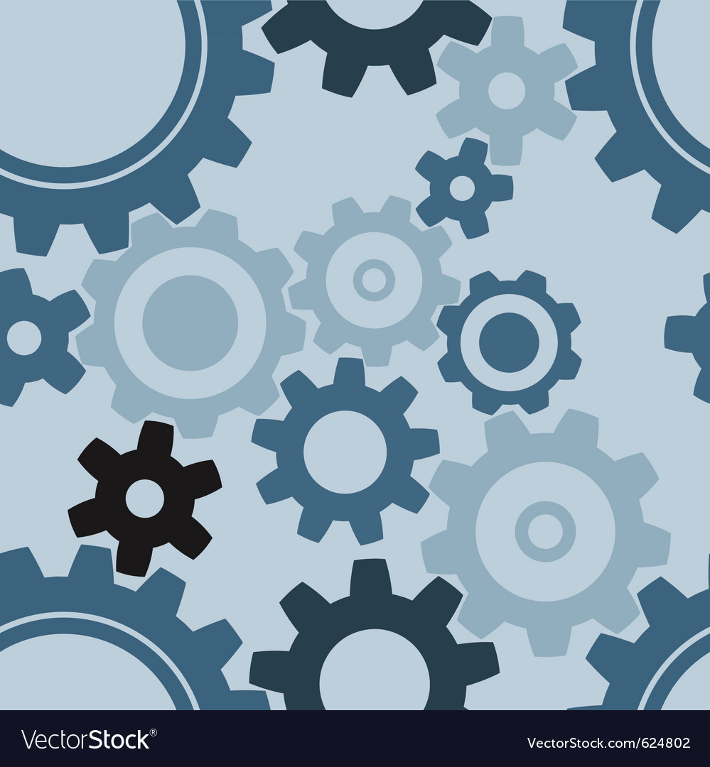 Seamless cogwheel patterns Royalty Free Vector Image