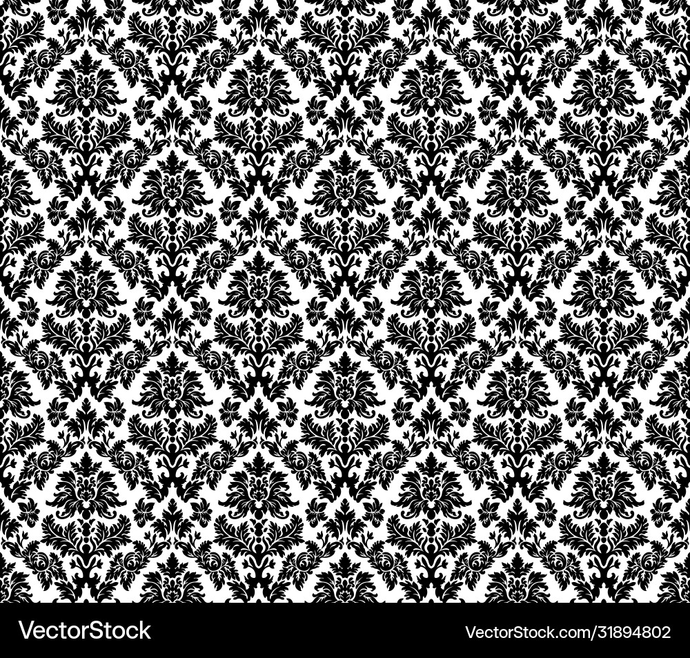 Seamless texture with floral ornaments high Vector Image