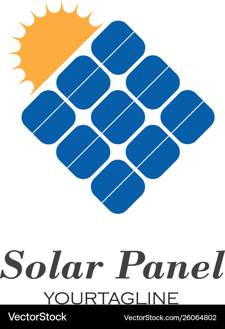 Solar panel logo icon Royalty Free Vector Image