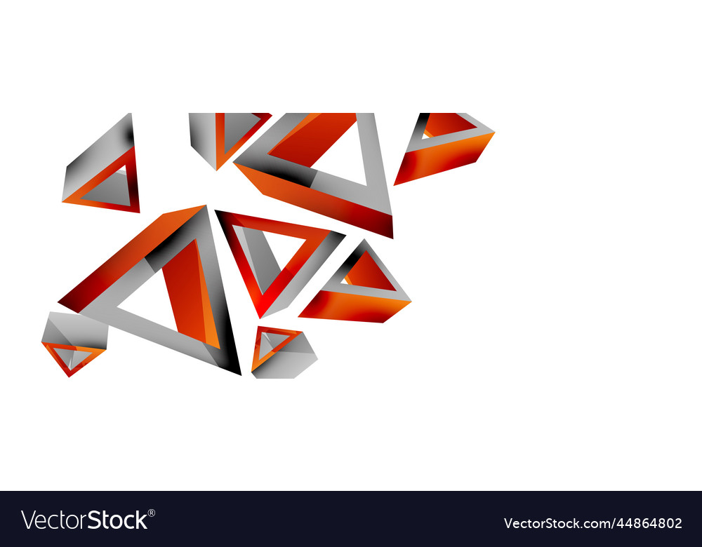 Triangle abstract background 3d basic Royalty Free Vector