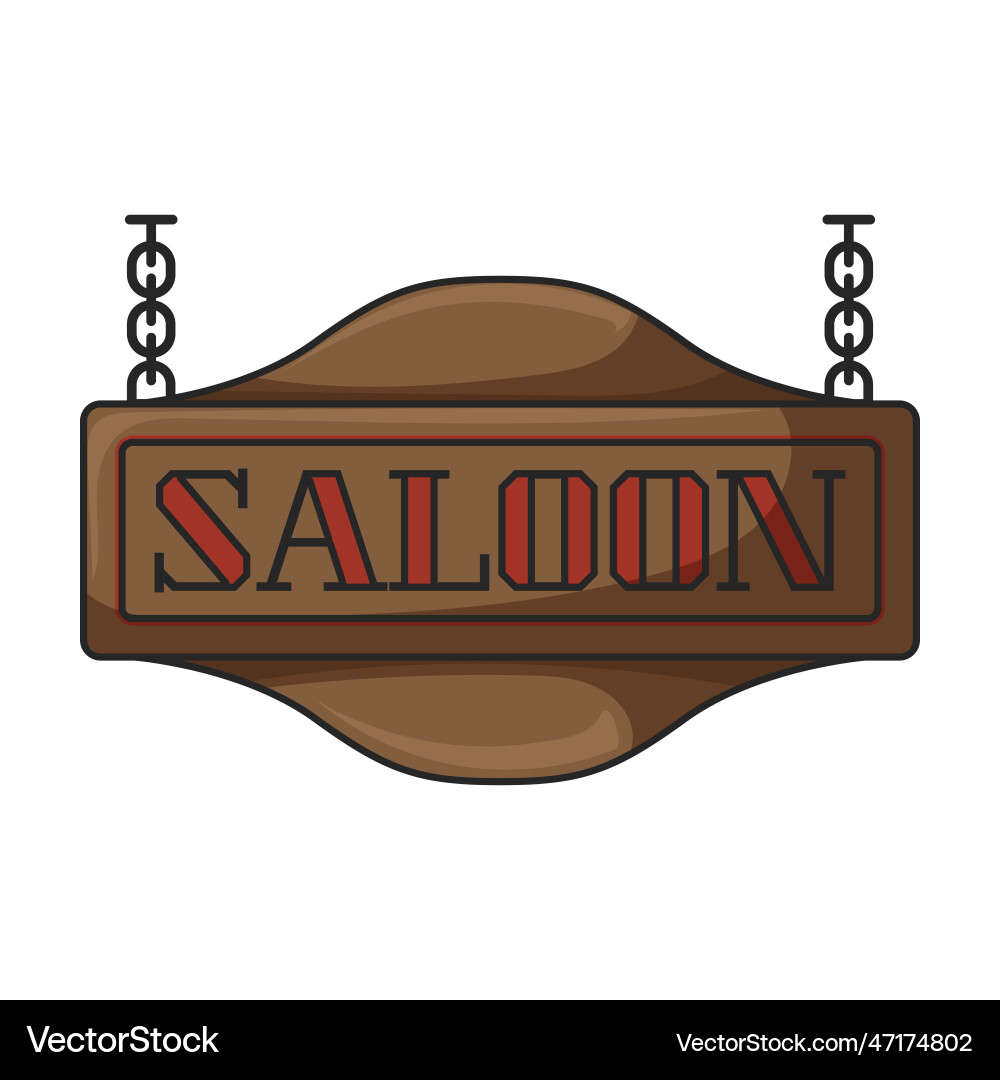 Western saloon iconcolor logo isolated Royalty Free Vector