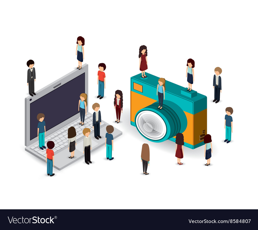 Businesspeople isometrics design Royalty Free Vector Image