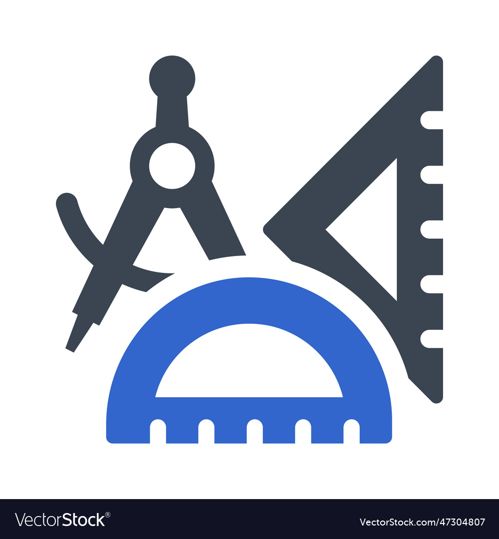 Geometry tools icon Royalty Free Vector Image - VectorStock