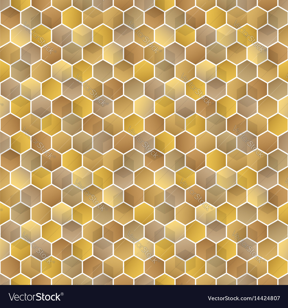 Honeycomb background seamless pattern with Vector Image