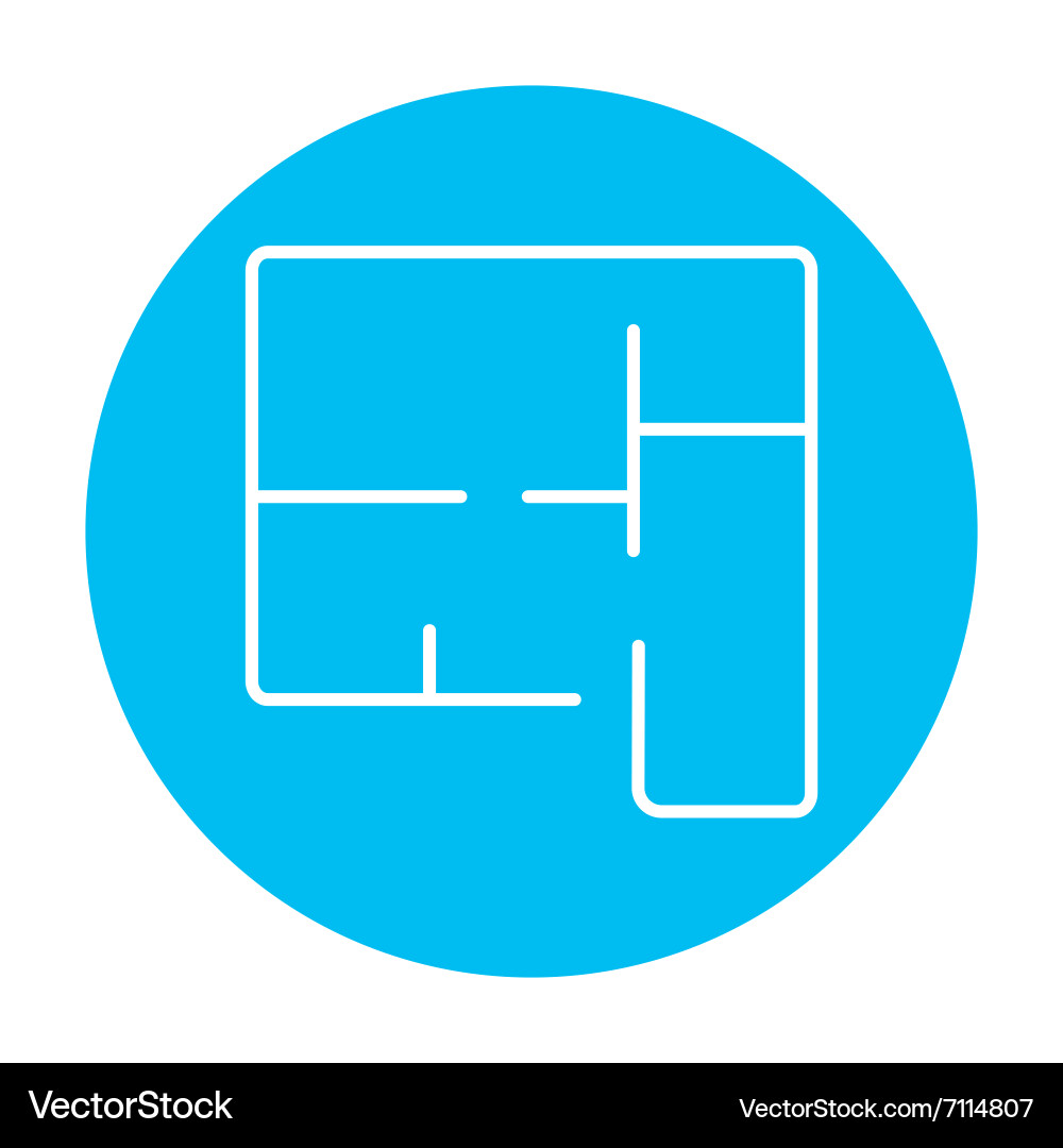 Layout of the house line icon Royalty Free Vector Image