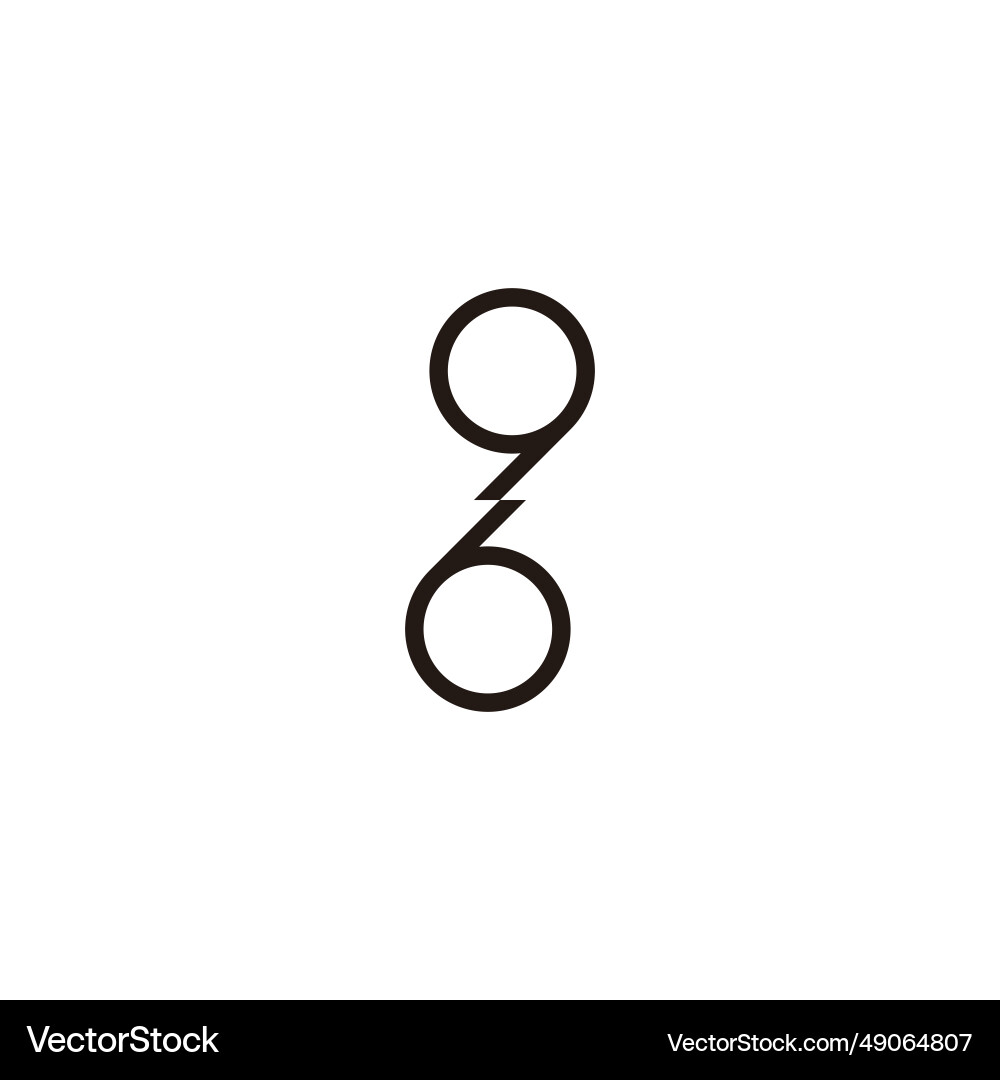 Number 9 and 6 cool geometric symbol simple logo Vector Image