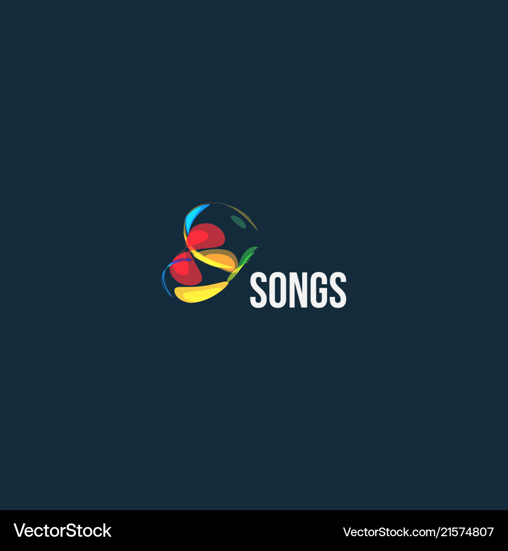 Songs abstract logo audio wave design icon Vector Image