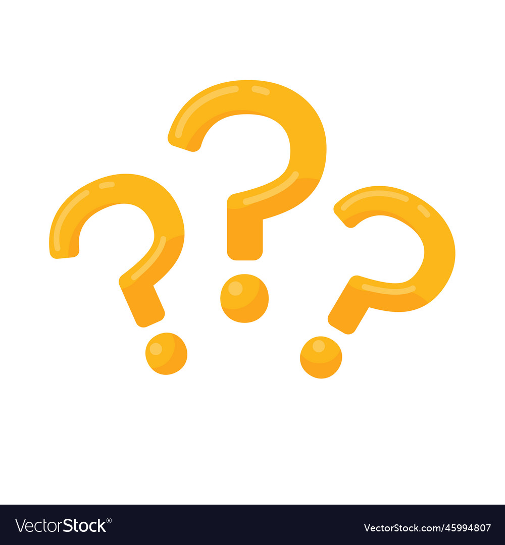 Speech bubbles with question marks doubt concept Vector Image