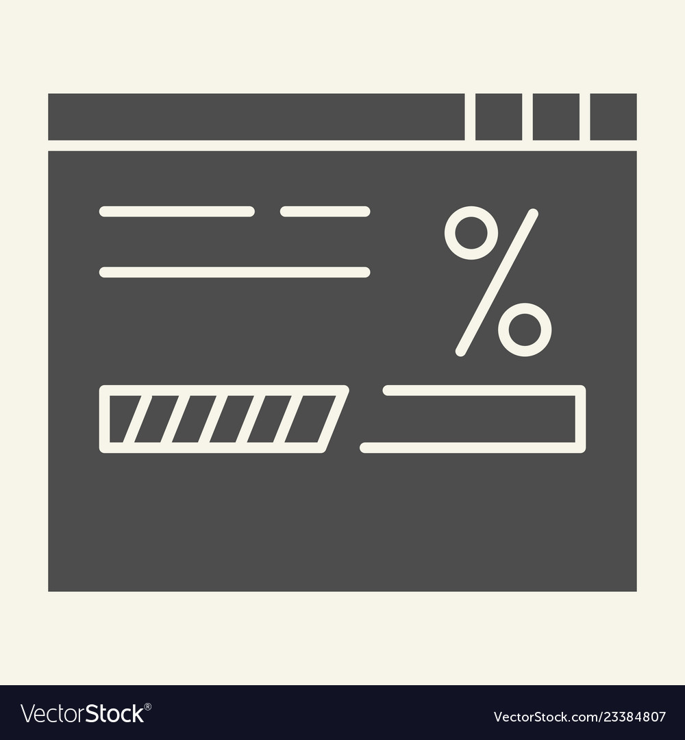 Website loading solid icon browser load Royalty Free Vector