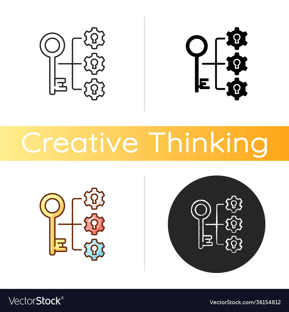 Breaking down problems icon Royalty Free Vector Image