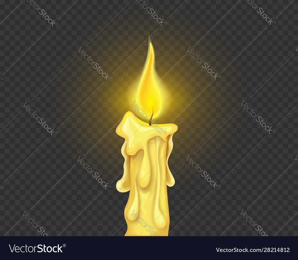 Burning candle fire Royalty Free Vector Image - VectorStock
