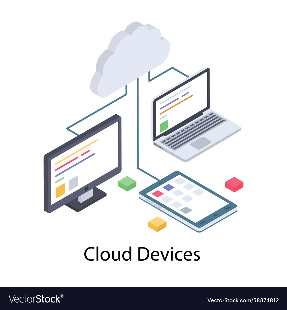 Cloud devices technology Royalty Free Vector Image