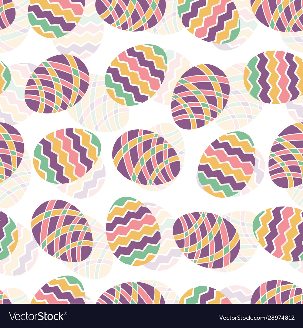 Easter egg seamless pattern spring holiday Vector Image