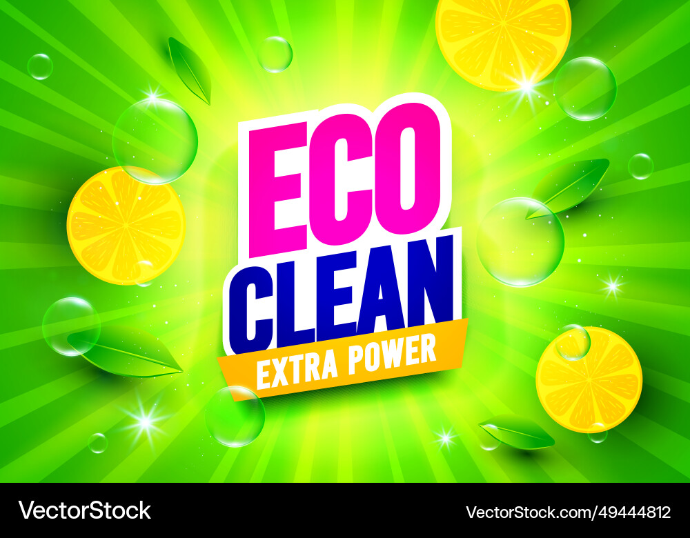 Ecology concept green ecological cleaner banner Vector Image