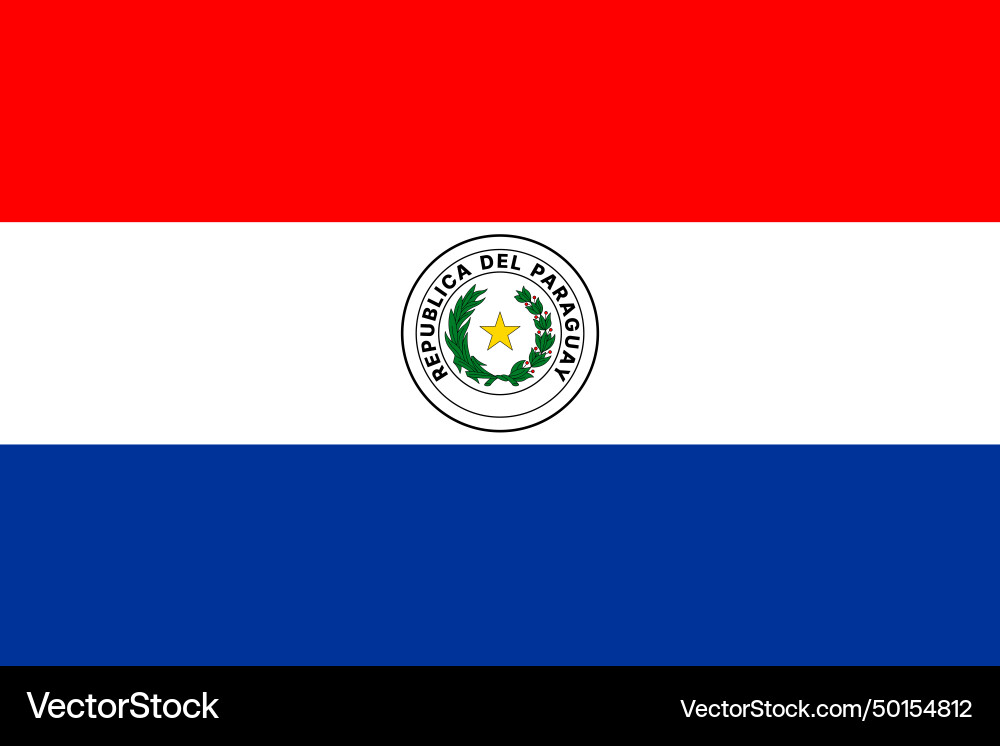 Flags of paraguay Royalty Free Vector Image - VectorStock