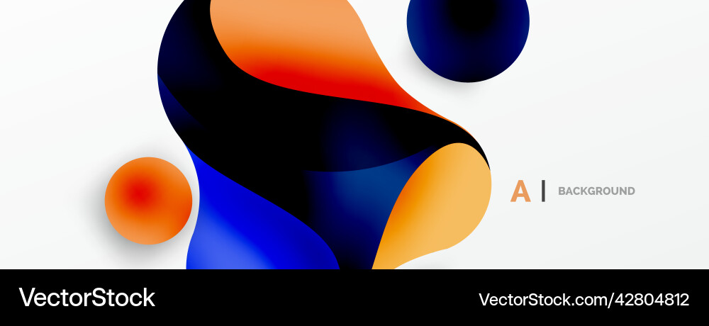 Flowing geometric shapes minimalist abstract Vector Image