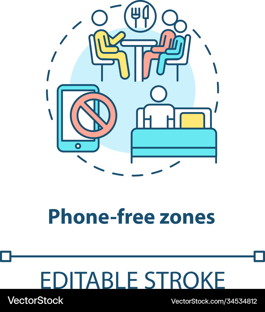 Phone-free zones concept icon Royalty Free Vector Image