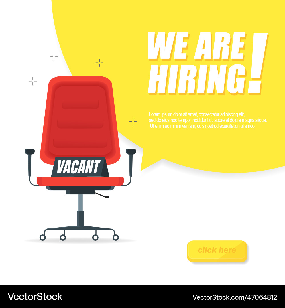 Recruitment or hiring open vacancy the concept Vector Image